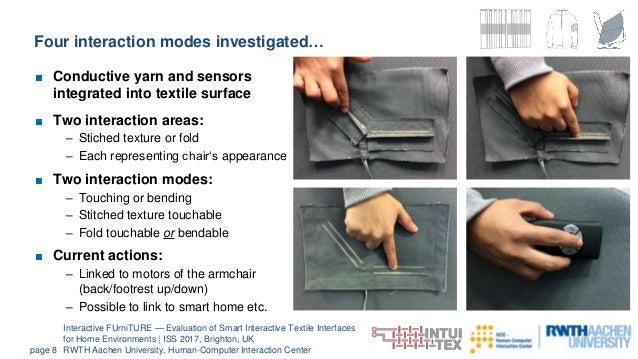 Interactive FUrniTURE: Evaluation of Smart Interactive Textile Interf…