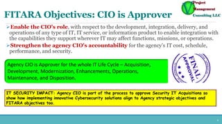 Impacts of FITARA on IT Security & IT Spending | PPT