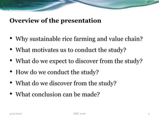 Sustainable Rice Production and Its Impact on the Rice Value Chain: A ...