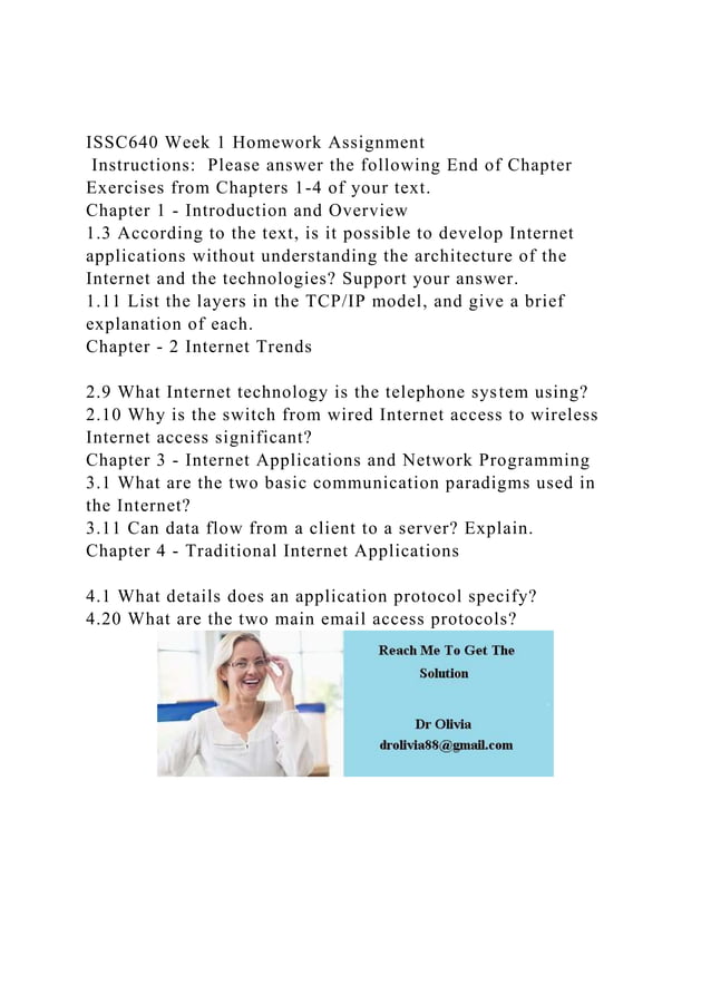 ISSC640 Week 1 Homework Assignment Instructions Please answer .docx | Free Download