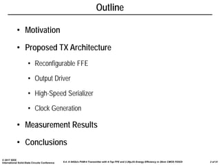 A 64Gb/s PAM-4 Transmitter with 4-Tap FFE and 2.26pJ/b Energy ...