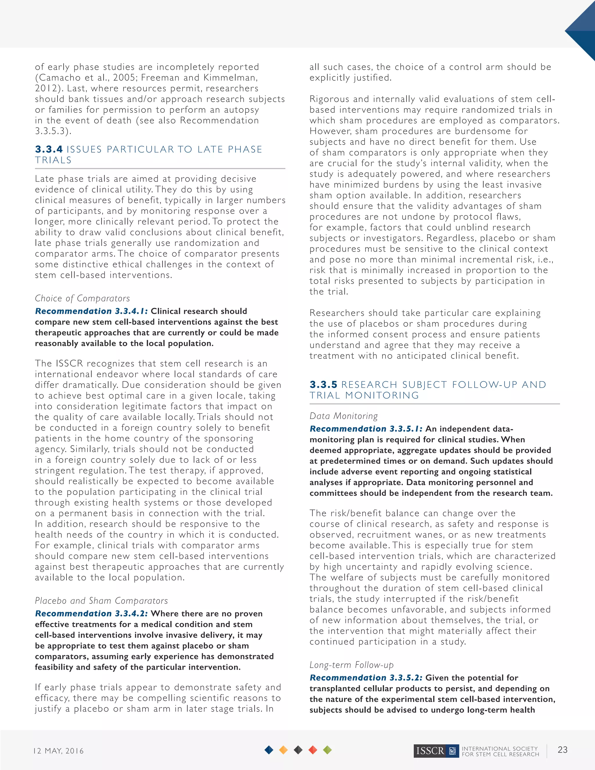 ISSCR Guidelines for Stem Cell Science and Clinical Translation | PDF