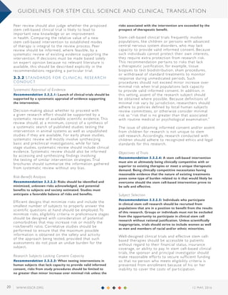 ISSCR Guidelines for Stem Cell Science and Clinical Translation | PDF