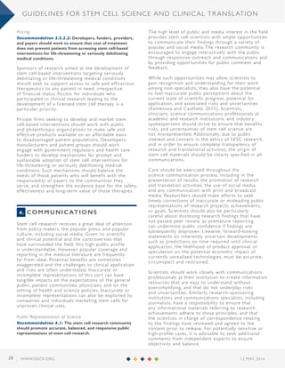 ISSCR Guidelines for Stem Cell Science and Clinical Translation | PDF