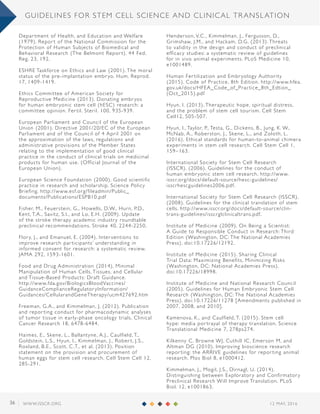 ISSCR Guidelines for Stem Cell Science and Clinical Translation | PDF