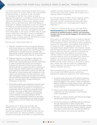 ISSCR Guidelines for Stem Cell Science and Clinical Translation | PDF