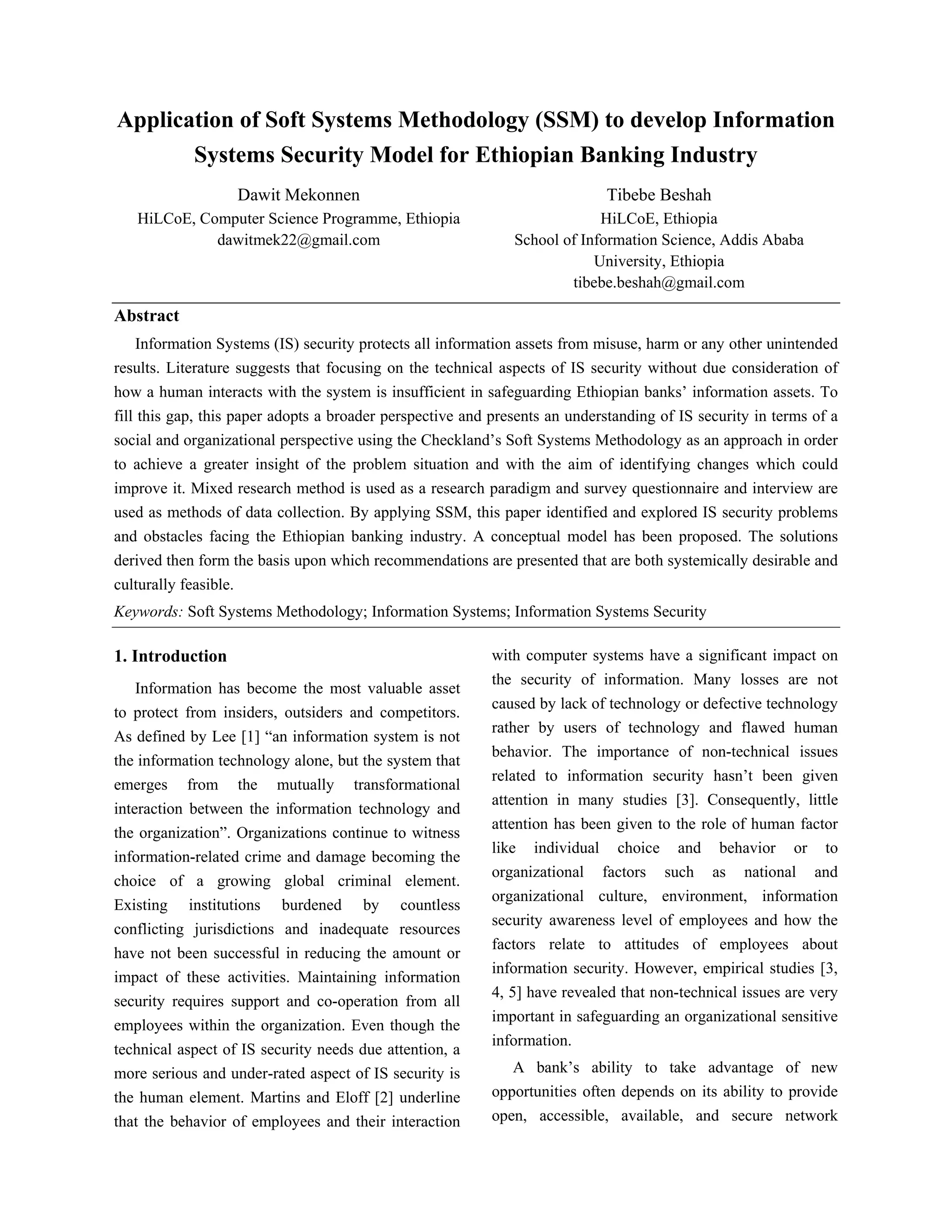 Is security model by dawit mekonnen | PDF