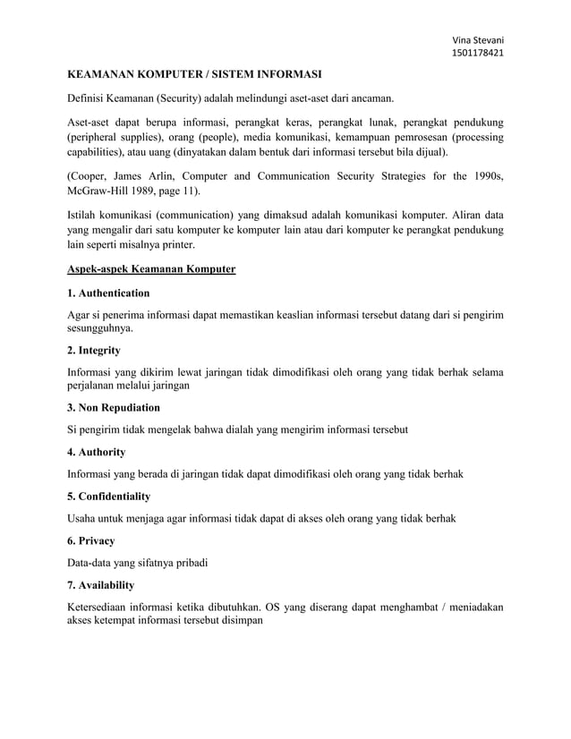 Information System Security GSLC-1 | PDF