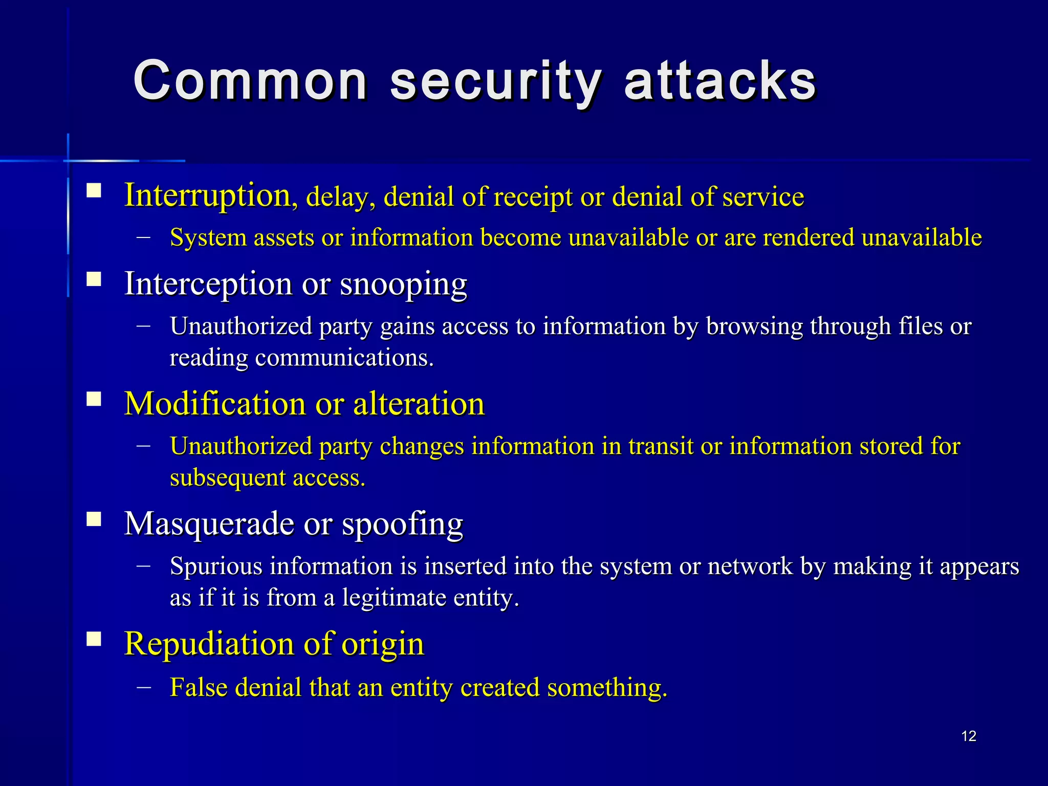 Information System Security(lecture 1) | PPT