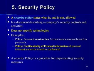 Information System Security(lecture 1) | PPT