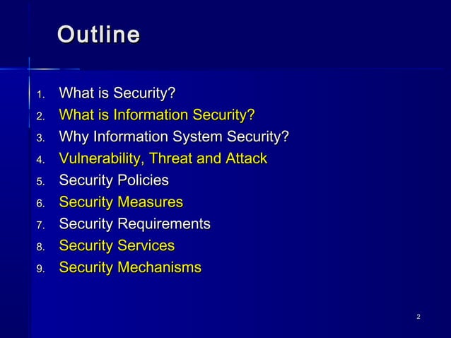 Information System Security(lecture 1) | PPT