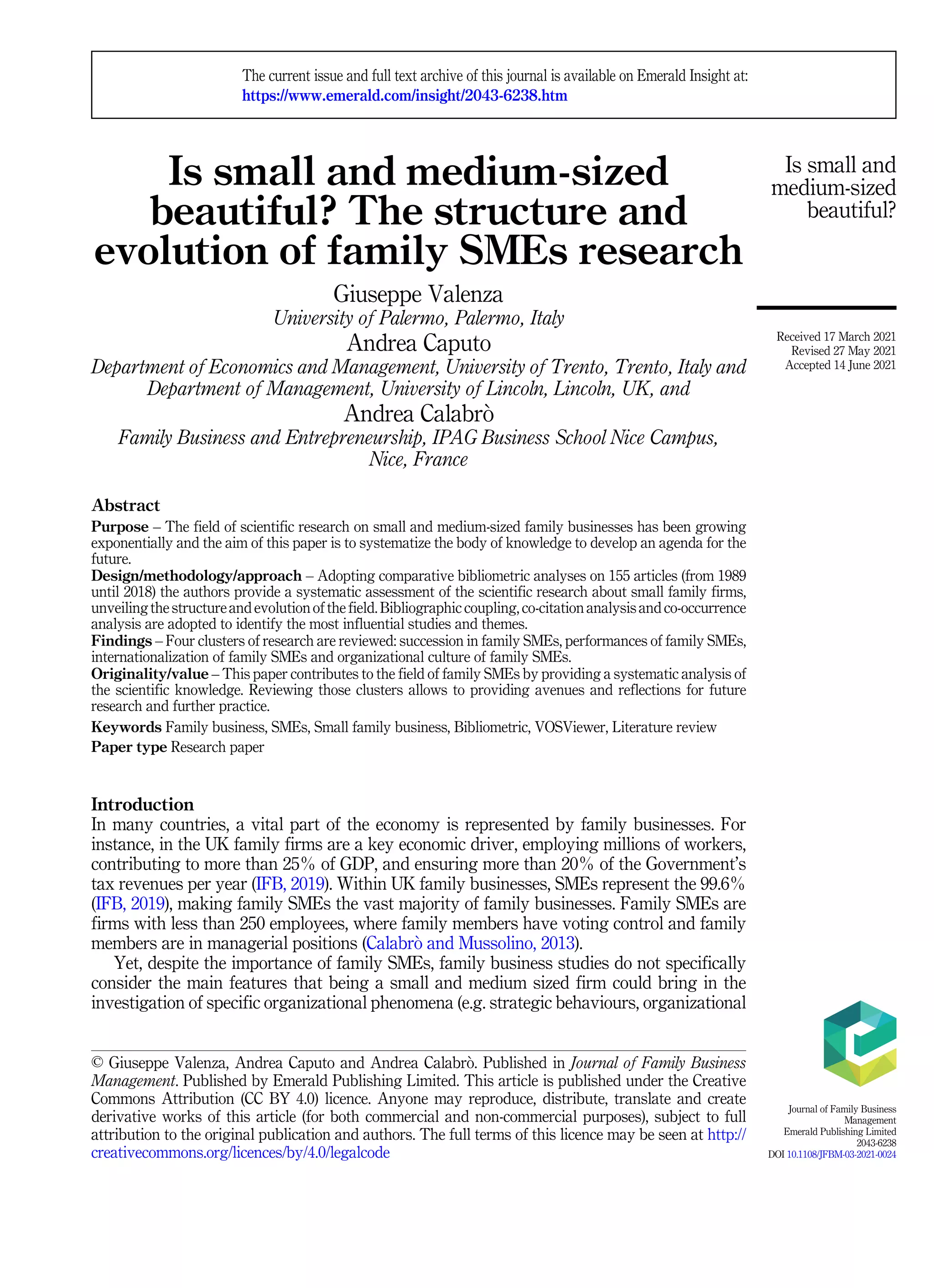 Is small and medium sized beautiful - the structure and evolution of ...