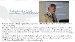 Issn centre india | PPT