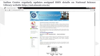 Issn centre india | PPT