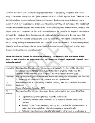 Proposal - Bringing the University Experience to Middle and High ...