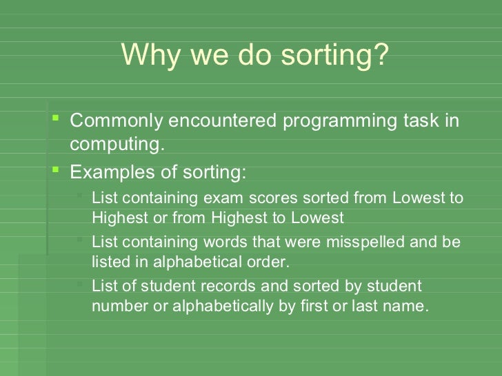 Sorting Techniques Sorting Techniques