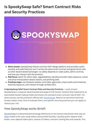 Is SpookySwap Safe Smart Contract Risks and Security Practices.pdf