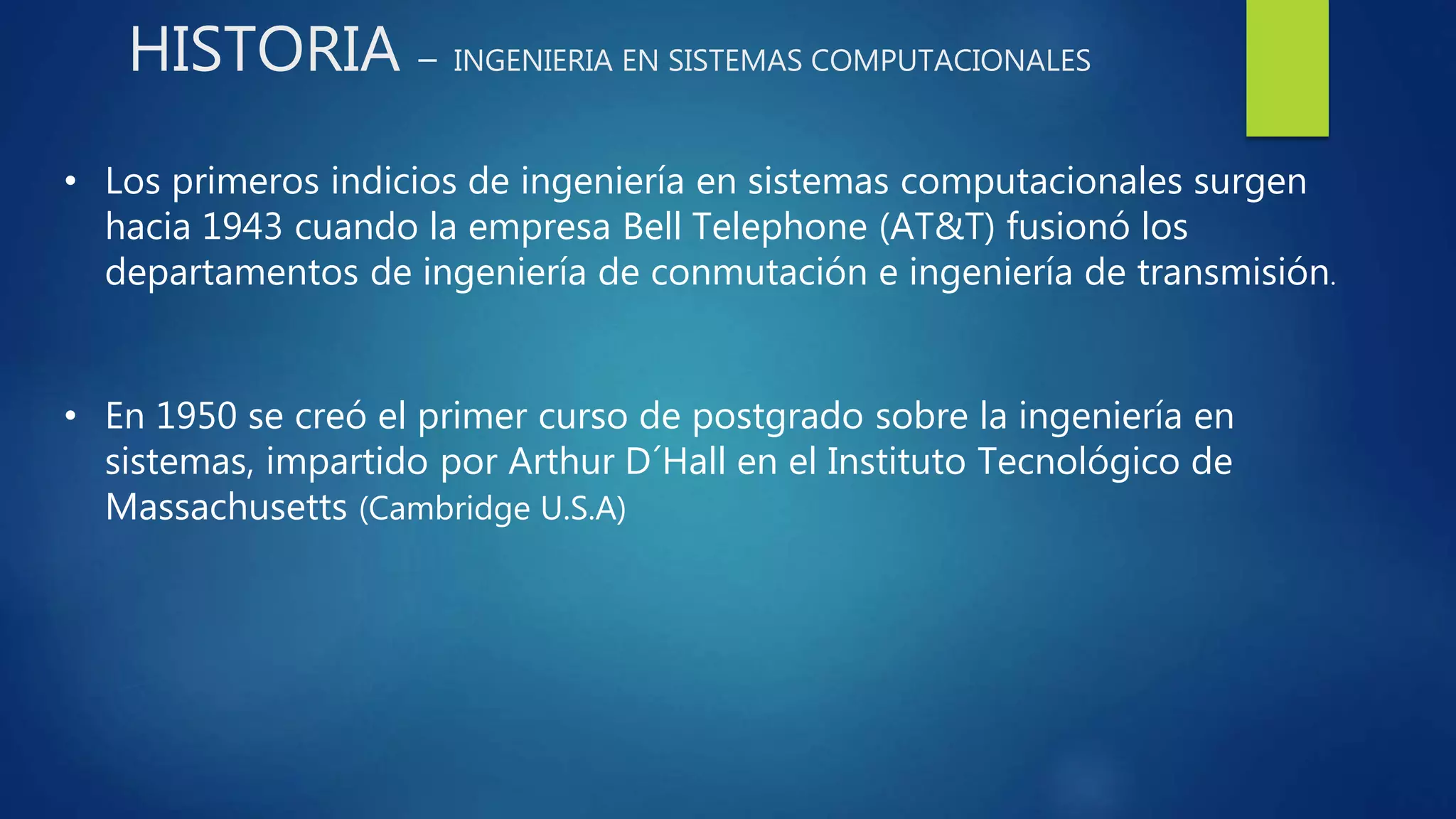 INGENIERIA EN SISTEMAS COMPUTACIONALES | PPT | Descarga Gratuita
