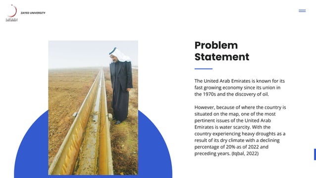 Water Scarcity in the UAE: A Social Innovation Project | PPT
