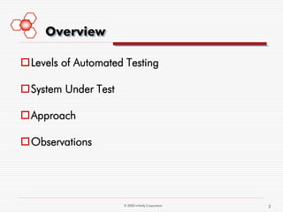 Experience with a Profile-based Automated Testing Environment | PPT