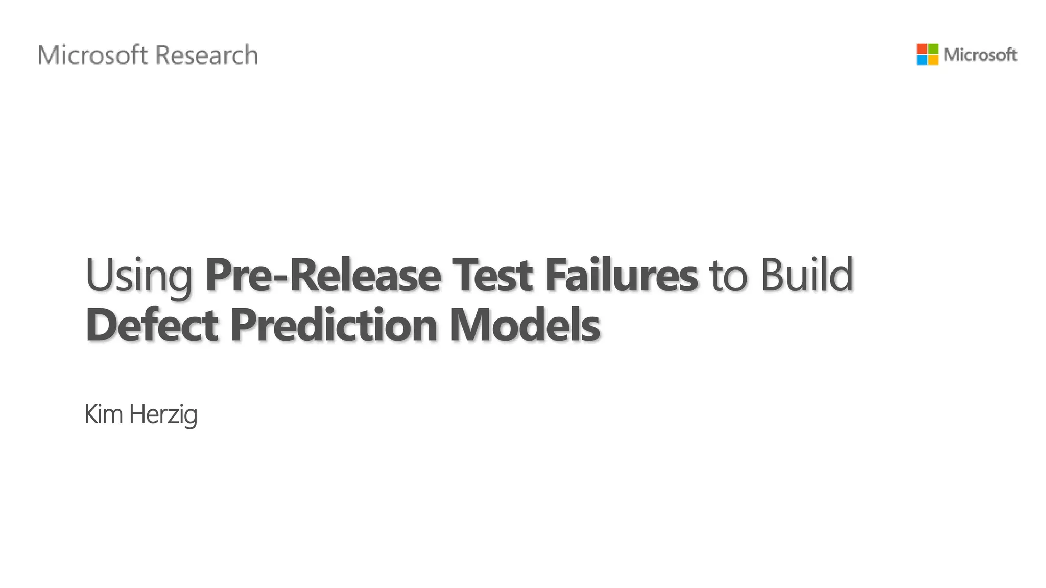 Issre2014 test defectprediction | PPTX | Computer Software and ...