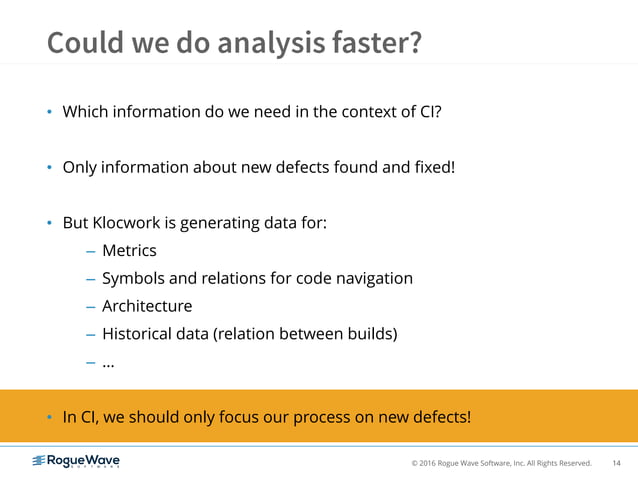 Using Static Analysis Tools Within Continuous Integration Systems Ppt