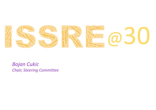 Celebrating 30 years of ISSRE | PPT