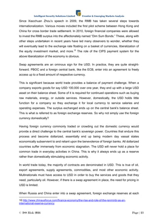 ISS Risk Special Report: China's Challenge to the World Economic Order ...