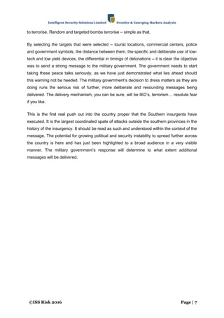 ISS Risk Special Report: Thailand Coordinated Bombings, 10-12 August ...