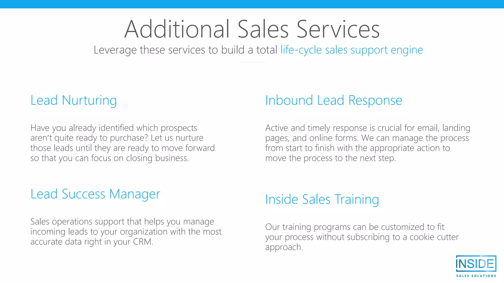 Inside Sales Solutions | Lead Generation | PPTX