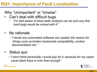 Practitioners’ Expectations on Automated Fault Localization | PPTX