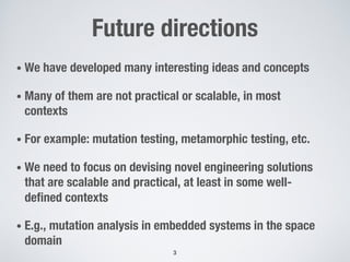 Past and Future of Software Testing and Analysis | PDF