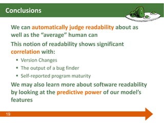 A Metric for Code Readability | PDF