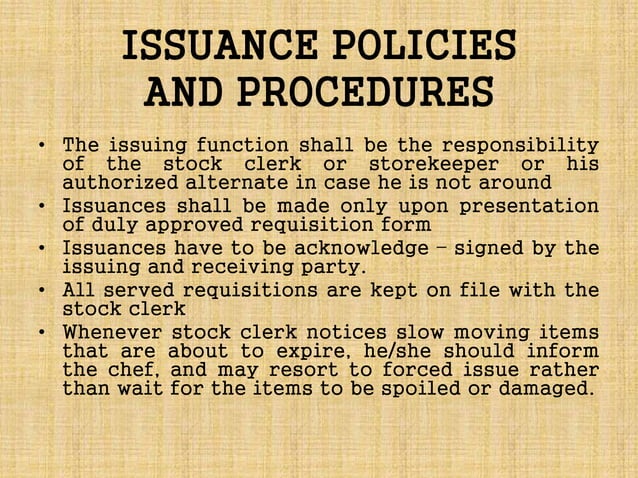 ISSUANCE CONTROL | PPTX | Logistics | Business