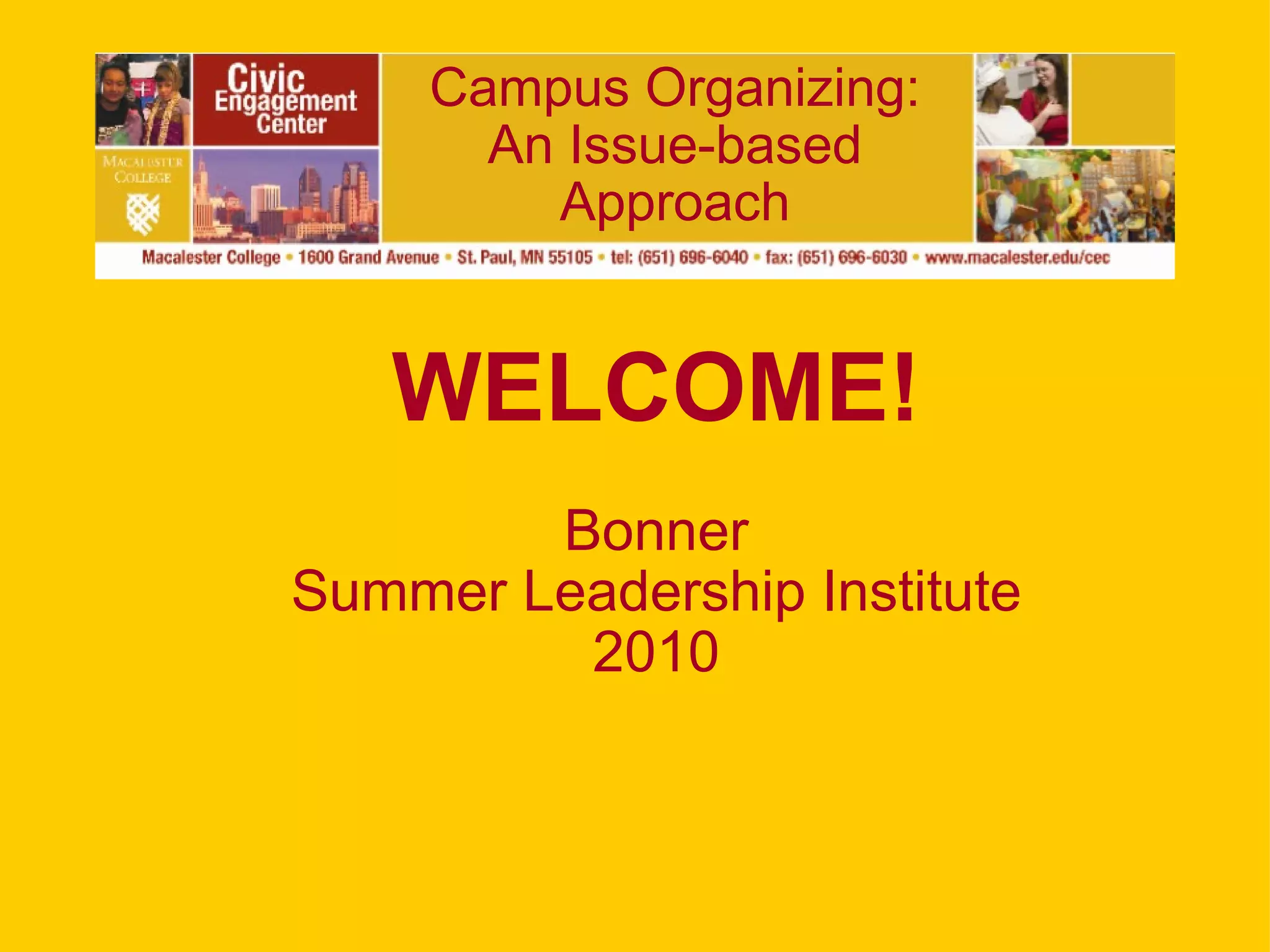 Issue based organizing | PPT