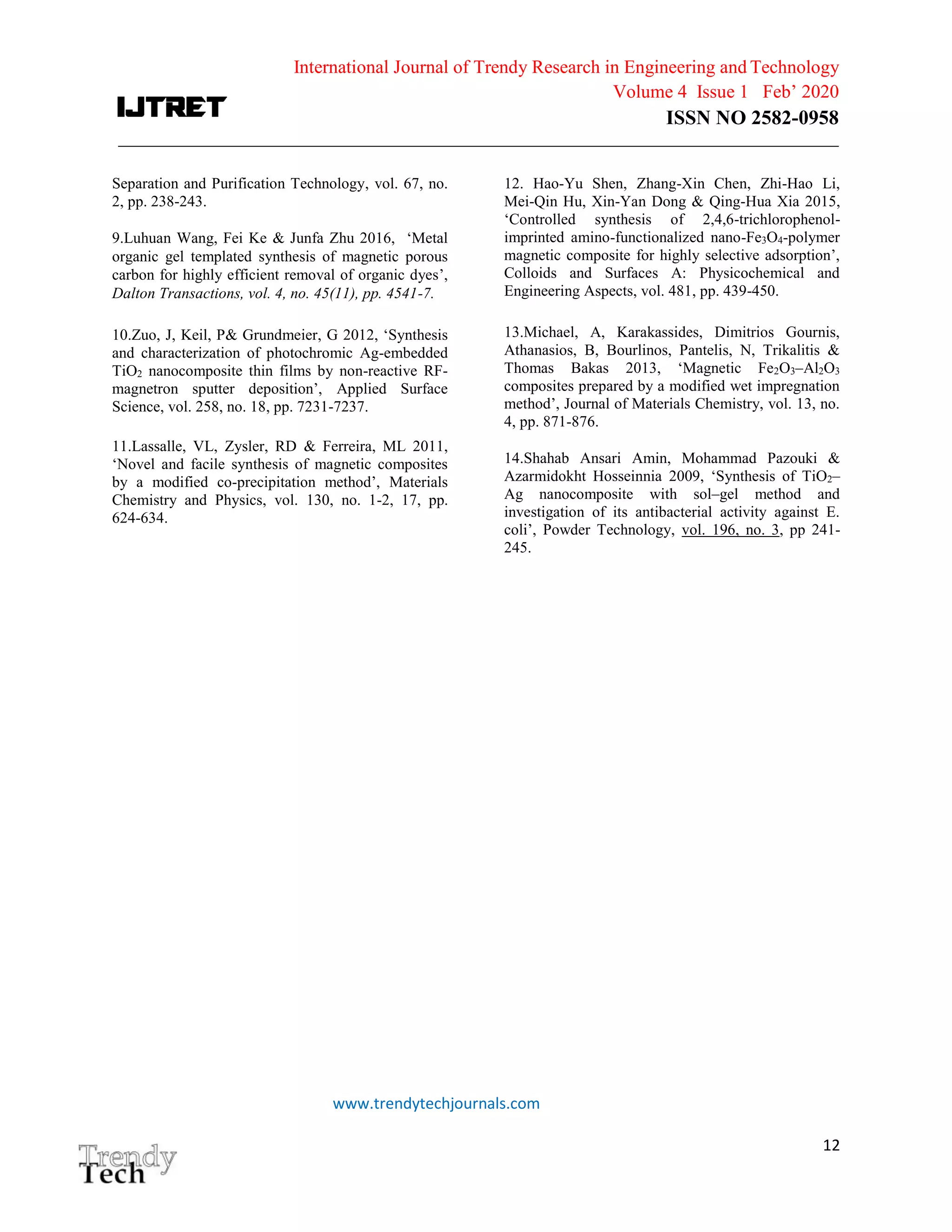 A REVIEW ON PREPARATION METHODS OF NANOCOMPOSITES | PDF