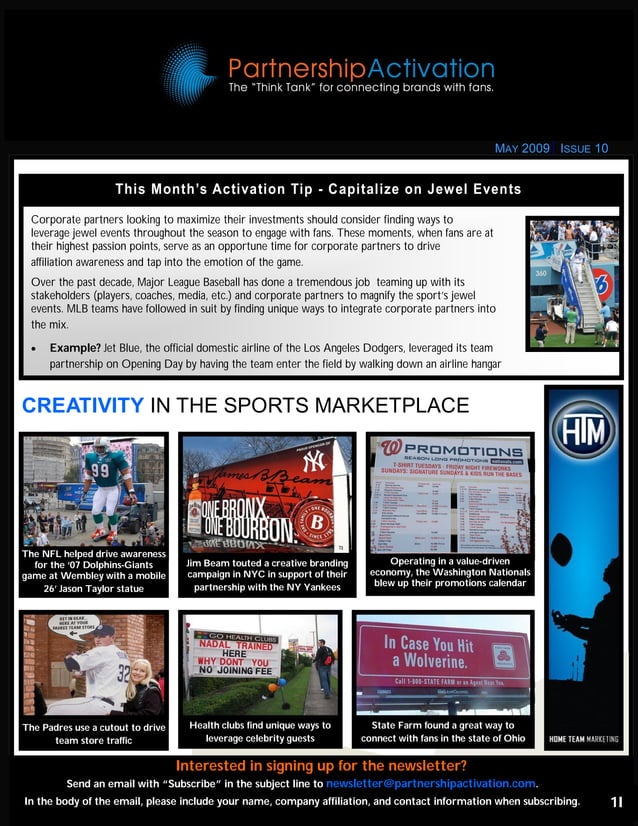 Partnership Activation 2.0 Newsletter | PDF