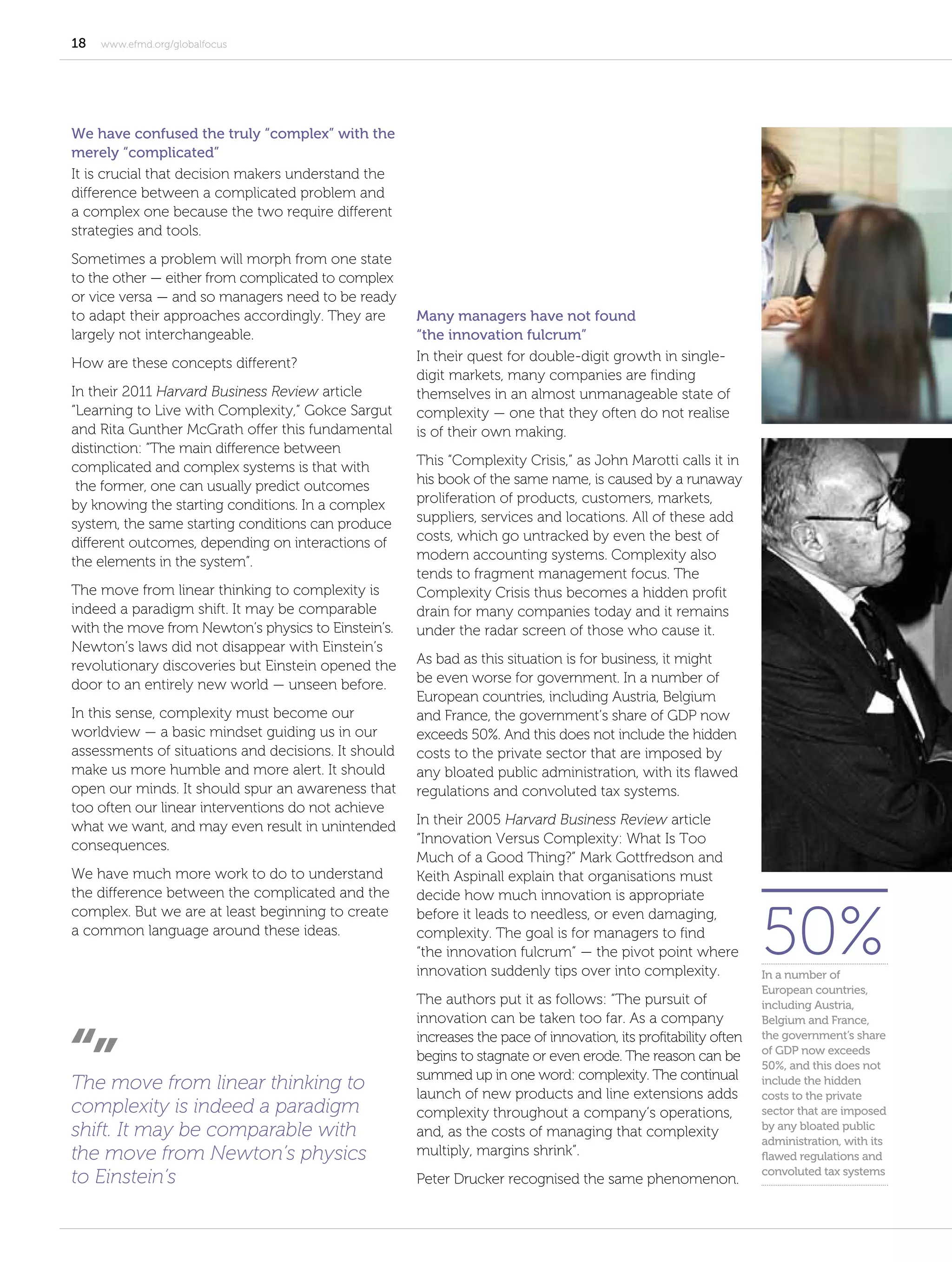 "Managing Complexity" - Article Richard Straub EFMD Global Focus ...