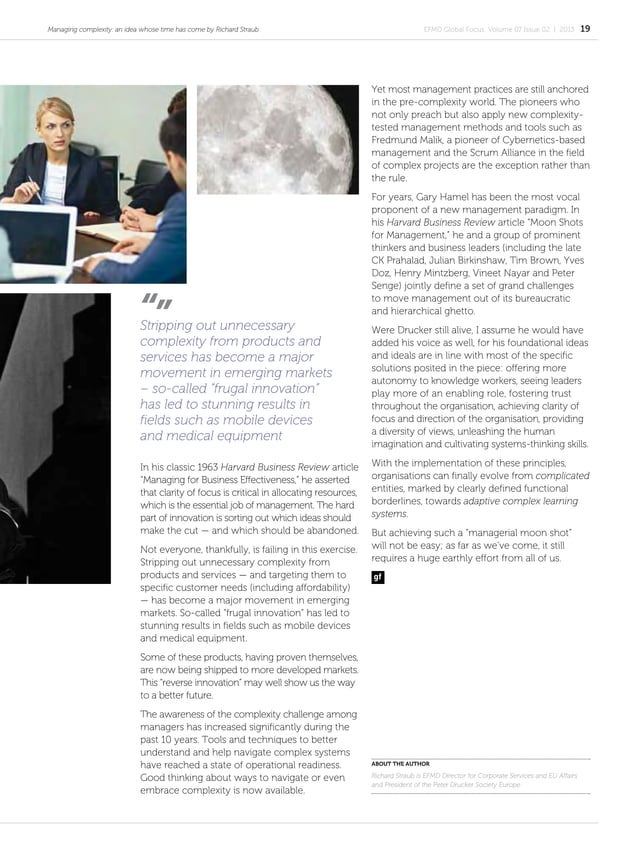 "Managing Complexity" - Article Richard Straub EFMD Global Focus ...