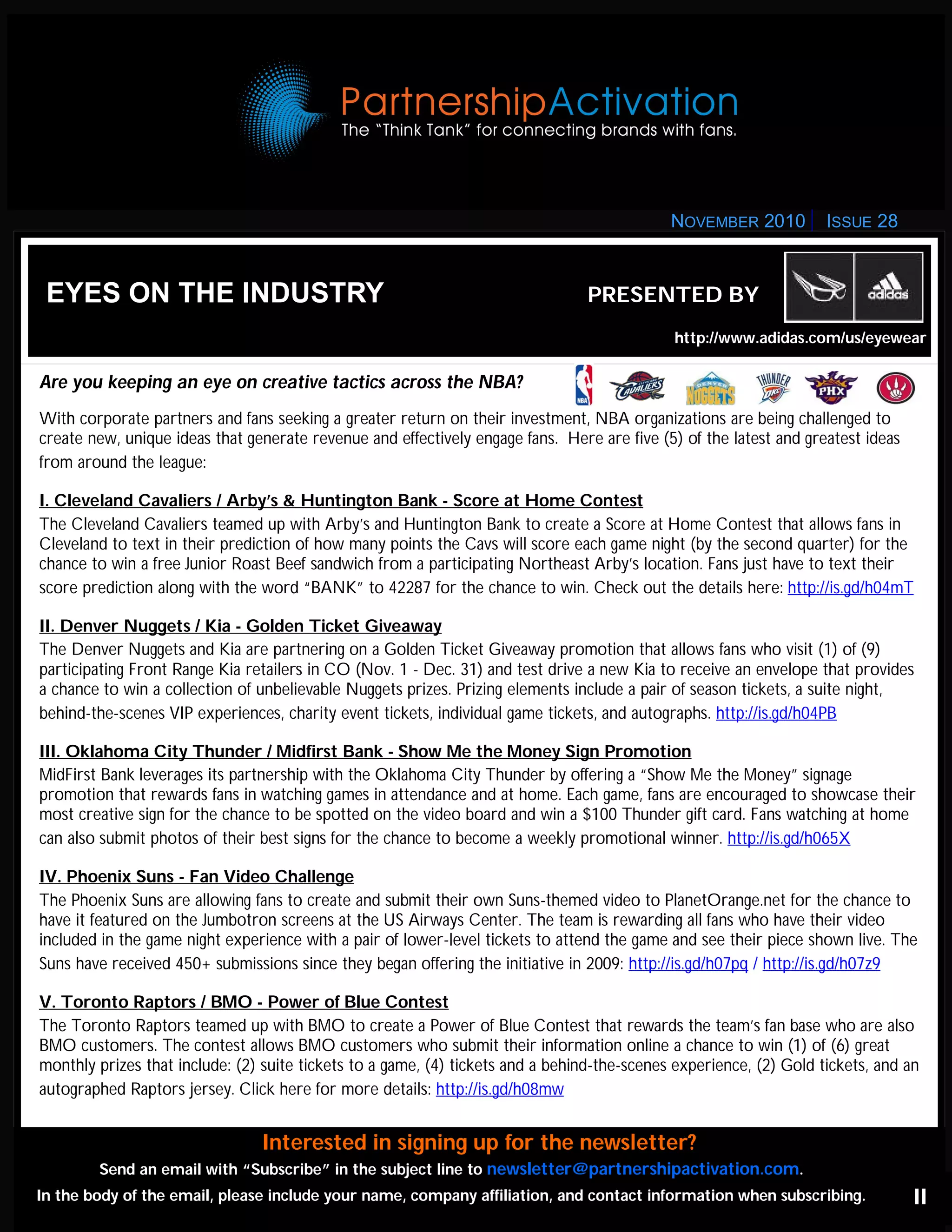 Partnership Activation - November 2010 | PDF