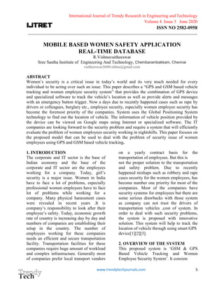 MOBILE BASED WOMEN SAFETY APPLICATION REAL-TIME DATABASE | PDF