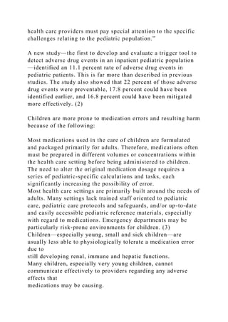 Issue 39 Preventing pediatric medication errors Joint Commi.docx