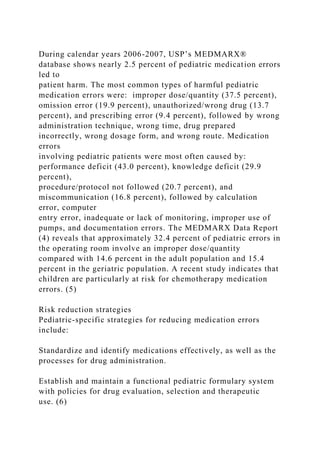 Issue 39 Preventing pediatric medication errors Joint Commi.docx