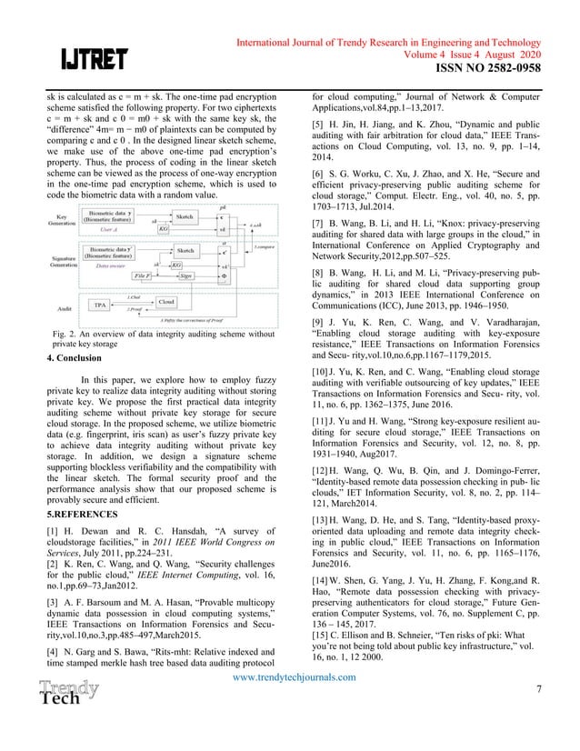 Data Integrity Auditing Without Private Key Storage For Secure Cloud Storage Pdf