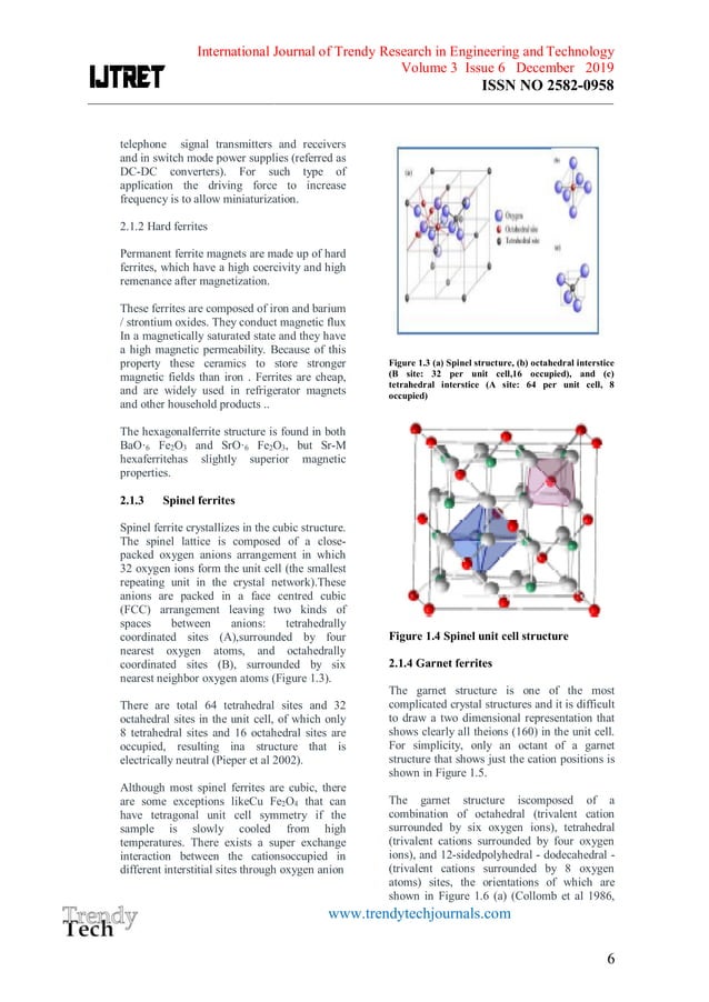 A REVIEW ON FERRITES – ITS CLASSIFICATION AND APPLICATIONS | PDF ...