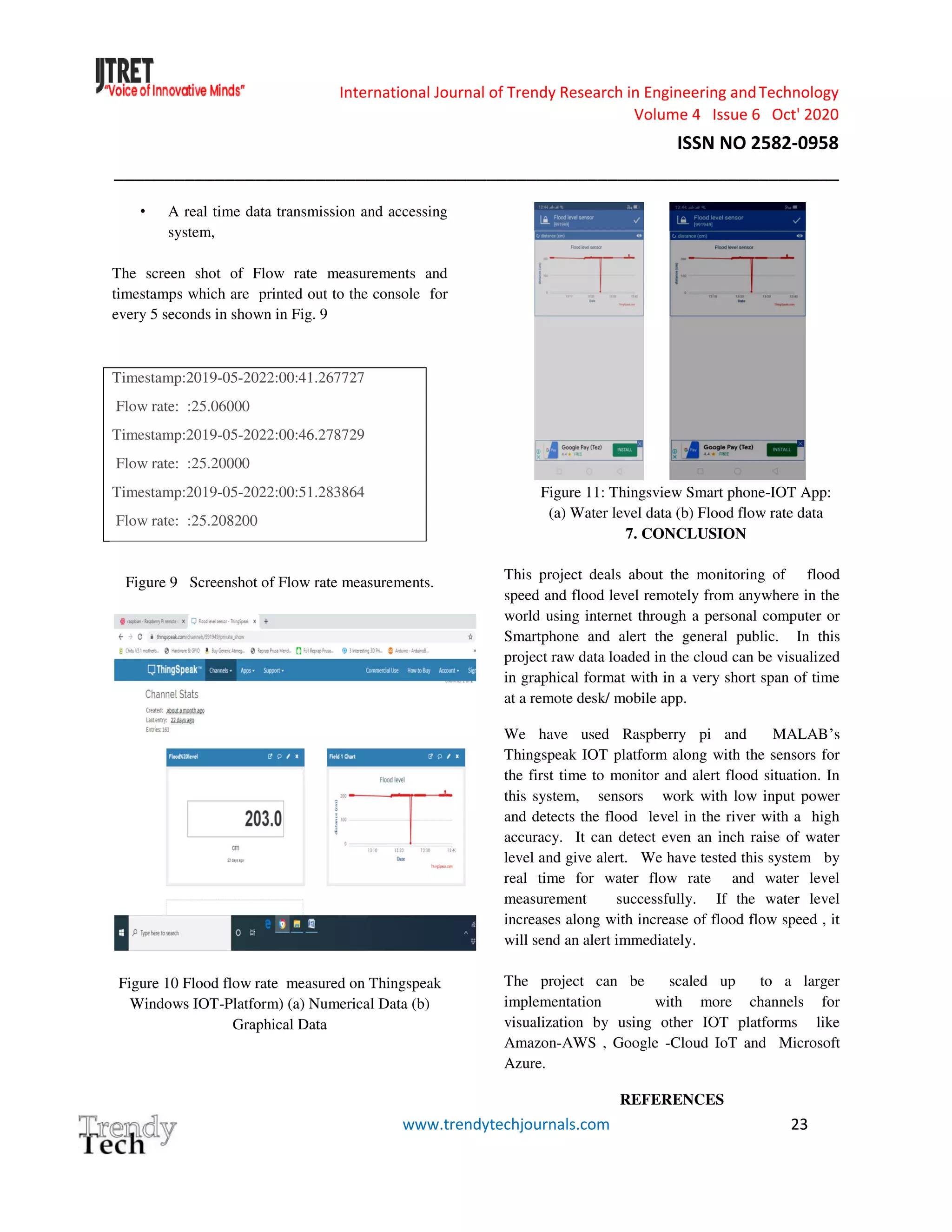 FLOOD ALERTING SYSTEM USING RASPBERRY PI & THINGSPEAK | PDF