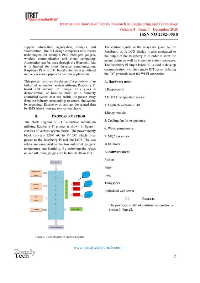 IOT based Industrial Automation using Raspberry Pi | PDF