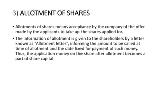 Issue and forfeiture of shares | PPTX