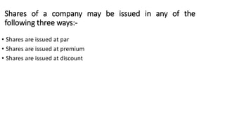 Issue and forfeiture of shares | PPTX
