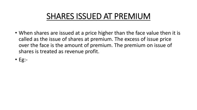 Issue and forfeiture of shares | PPTX